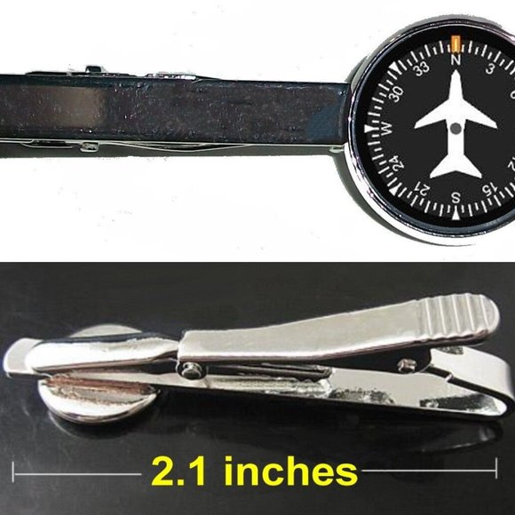 Kitchen | Airplane Airline Pilot Cockpit Gauge Tie Clip Clasp Bar Slide ...